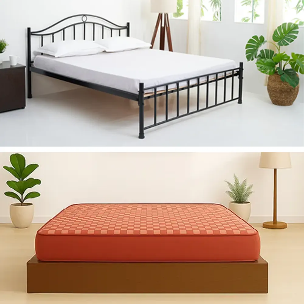 Bed & mattress Combo on Rent in Bangalore | RentoMojo.com