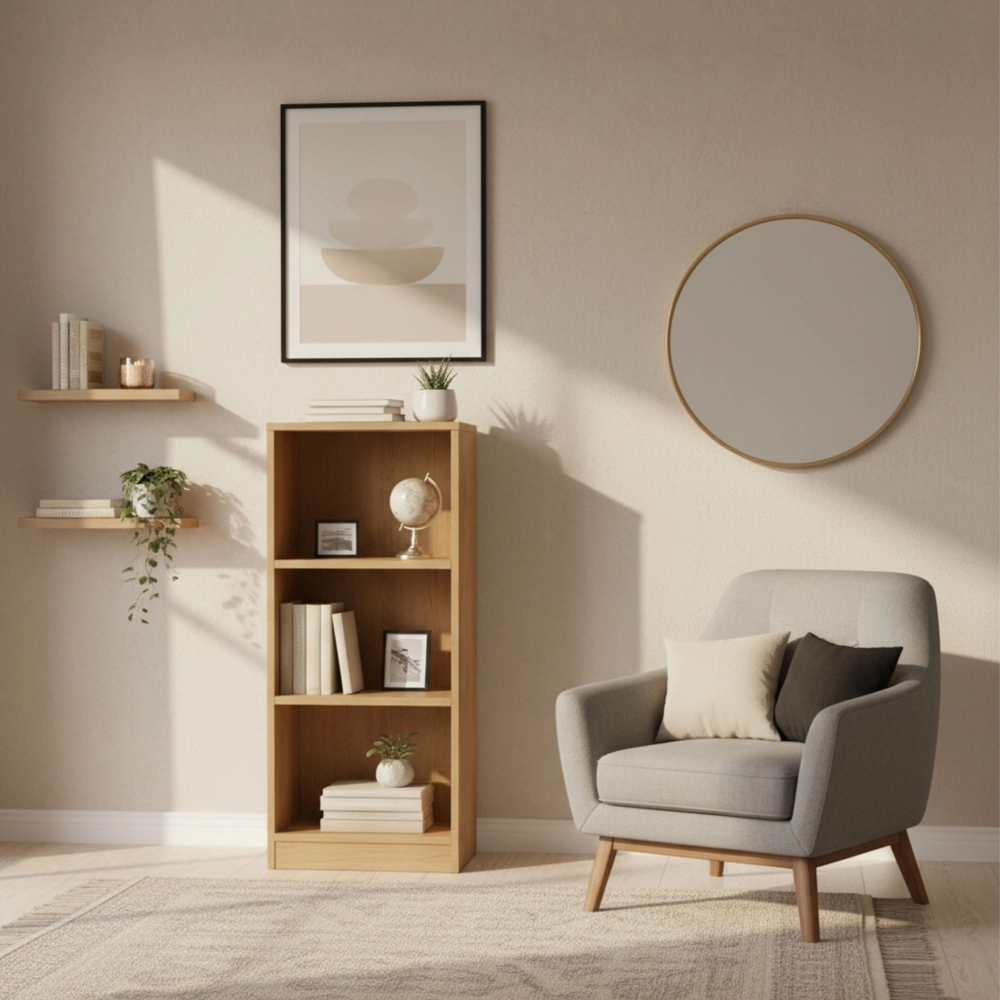 Rowling Bookshelf Small (Walnut) on Rent in Karnal | RentoMojo.com