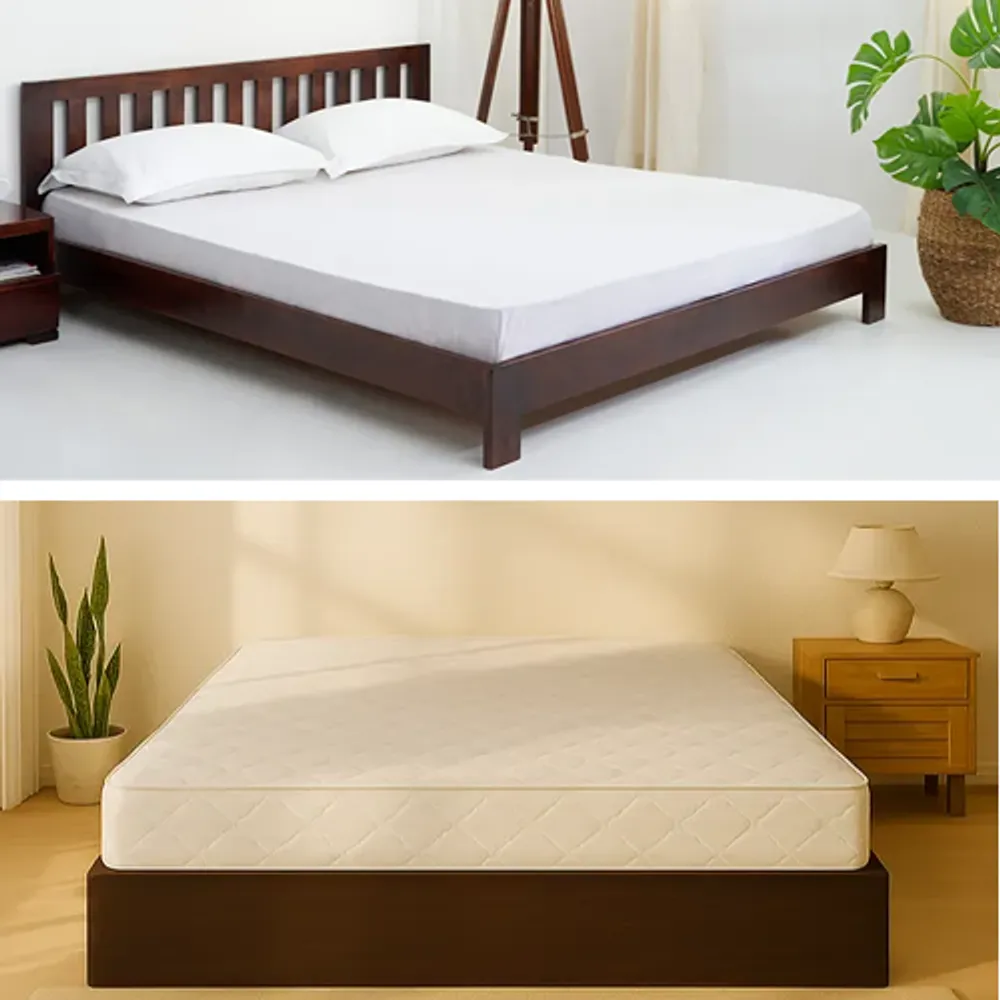 Bed & mattress Combo - Standard on Rent in Delhi | RentoMojo.com