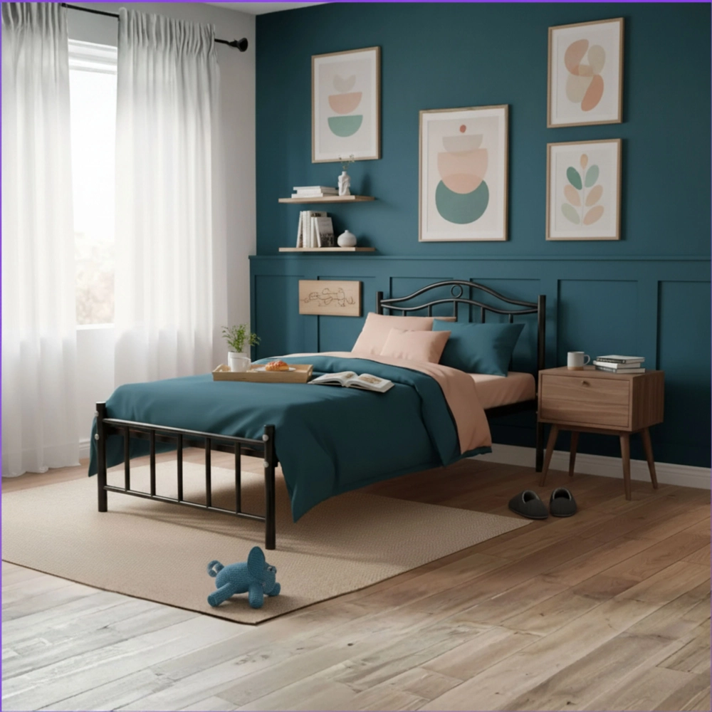 Napster Metal Single Bed with 4 inch Premium Mattress on Rent in Mumbai ...